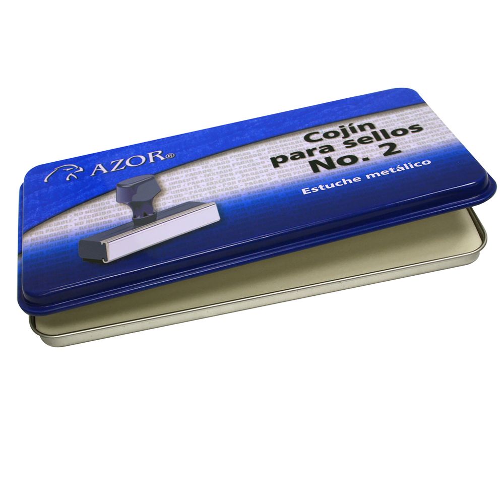 Cojín para Sellos Azor No.2 Metálico Sin Tinta - OfficeMax