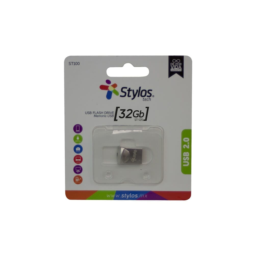 Memoria USB Stylos Mini Metálica 32GB | Memorias USB - Kiosko