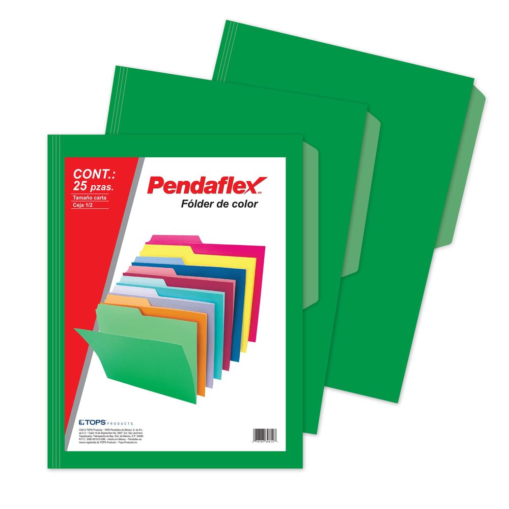 FOLDER VERDE CARTA PENDAFLEX 25PZ DOBLE TONALIDAD | Folders | OfficeMax ...