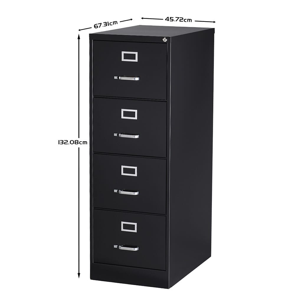 Archivero de 4 Cajones Tamaño Oficio Negro - Kiosko