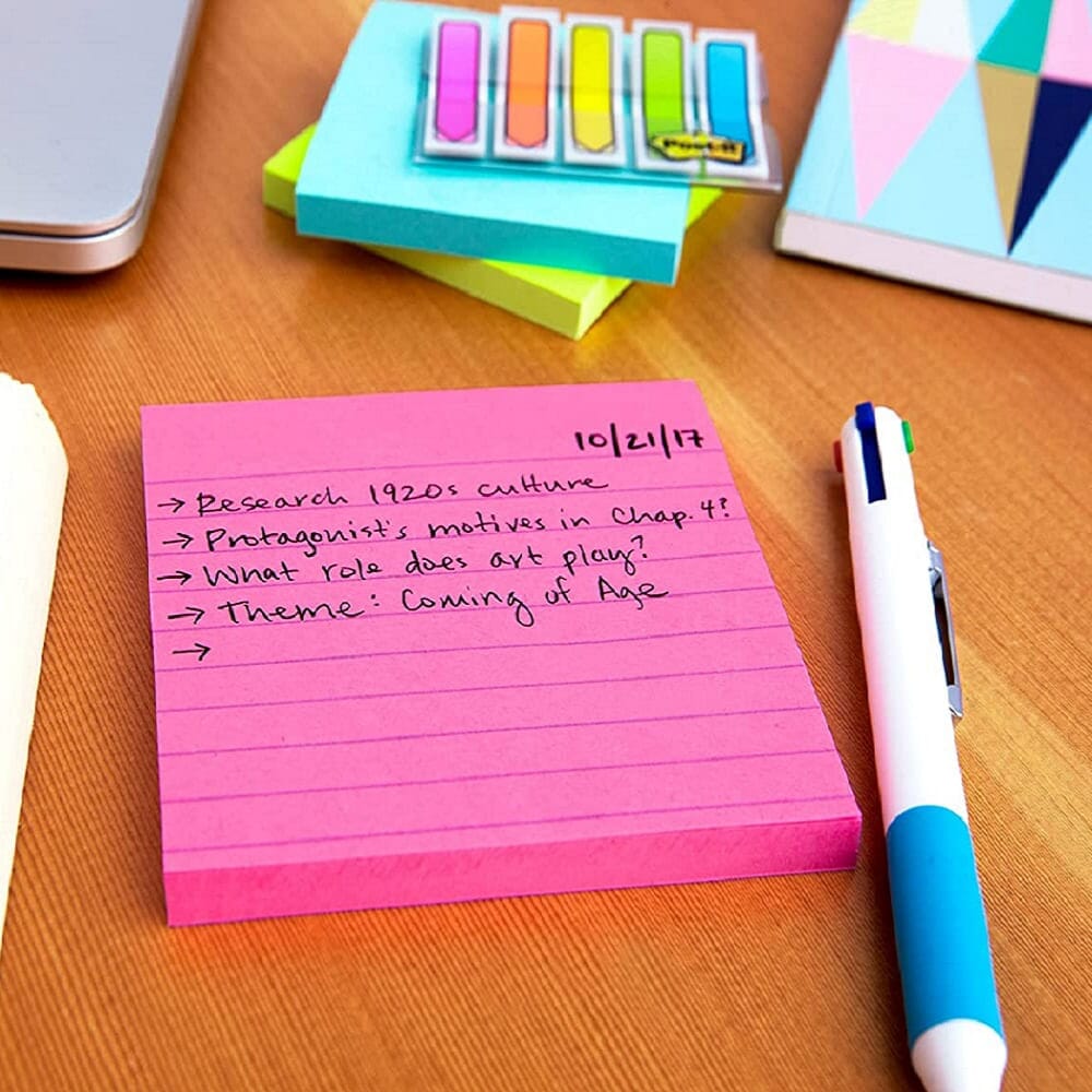 Post-It Notas Super Stick Rayas 4x4" 90 hojas | Notas Adhesivas ...