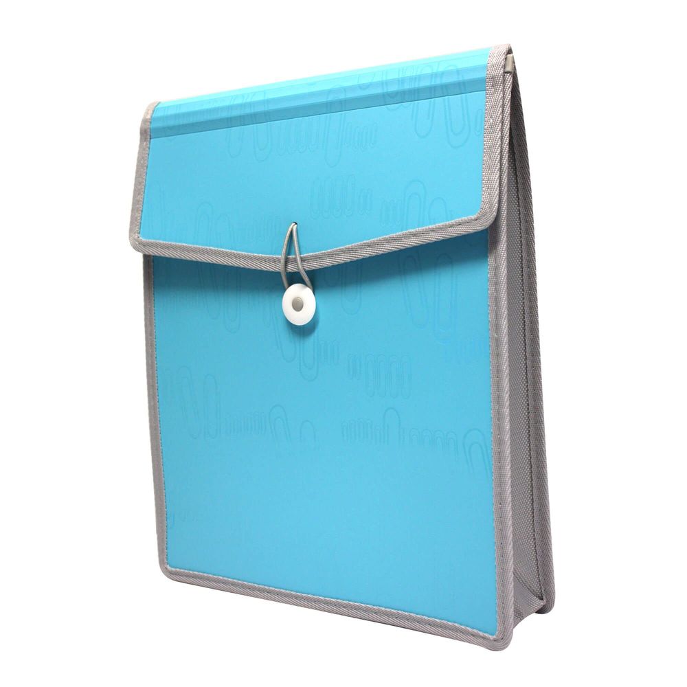 Portadocumentos Vertical Carta Con Liga Color Aqua Pza | OfficeMax - Kiosko