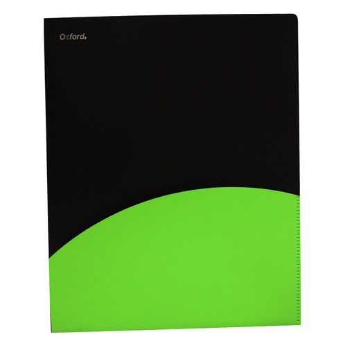 FOLDER DOBLE SOLAPA NEGRO CON VERDE CARTA | Folders | OfficeMax - Kiosko