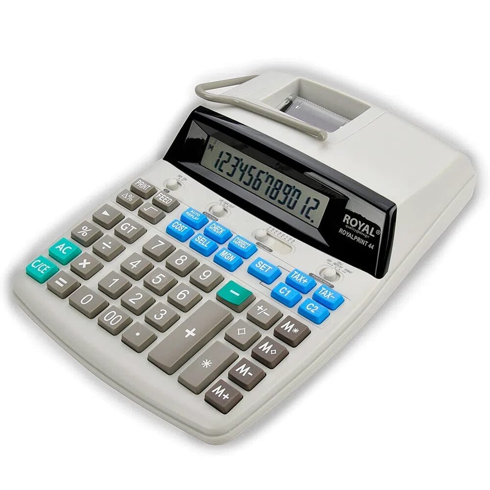 Sumadora Royal Print 44 Blanco 12 Dígitos | Calculadoras - Kiosko