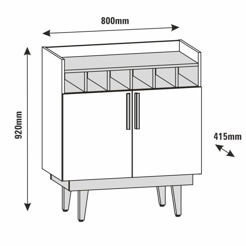 Bufetera Bar Alterego Easy Blanco con Nogal | Muebles | OfficeMax - Kiosko