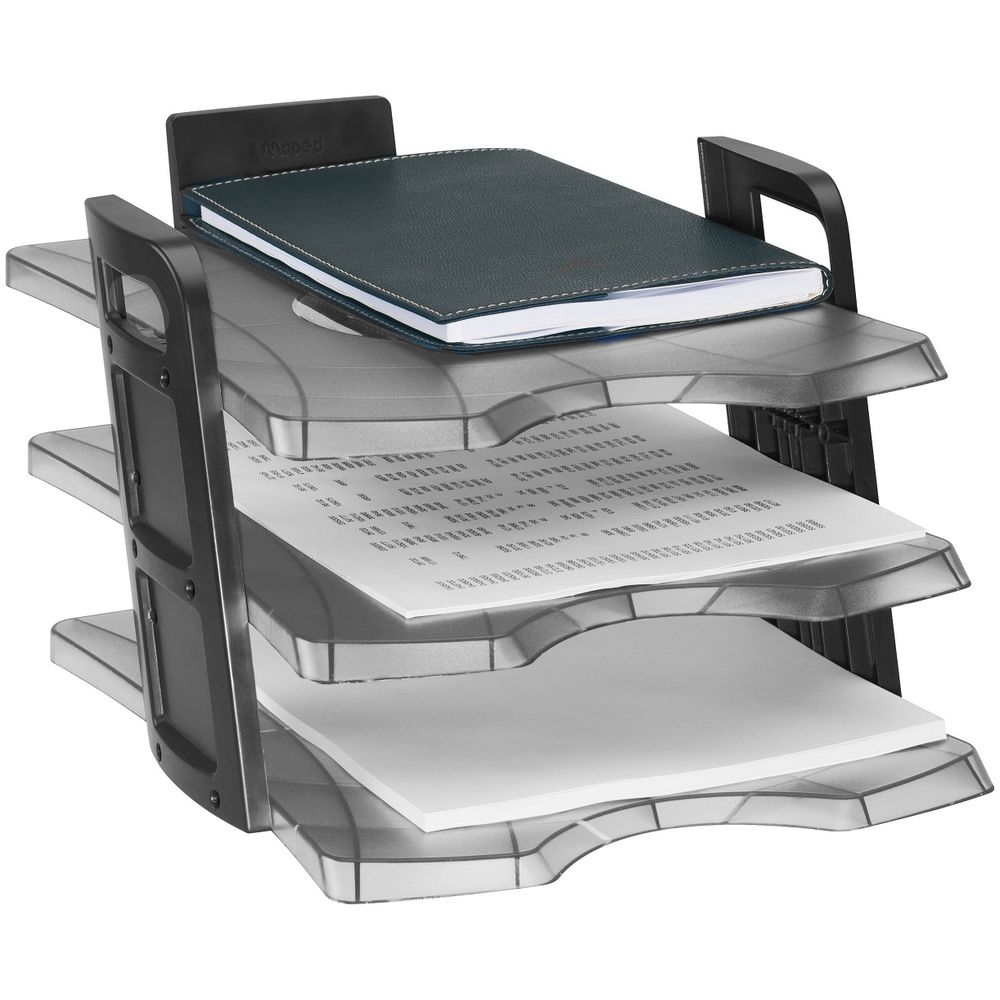 Charolas Articuladas Maped Tamaño Carta 3 Niveles Gris Humo | Charolas ...