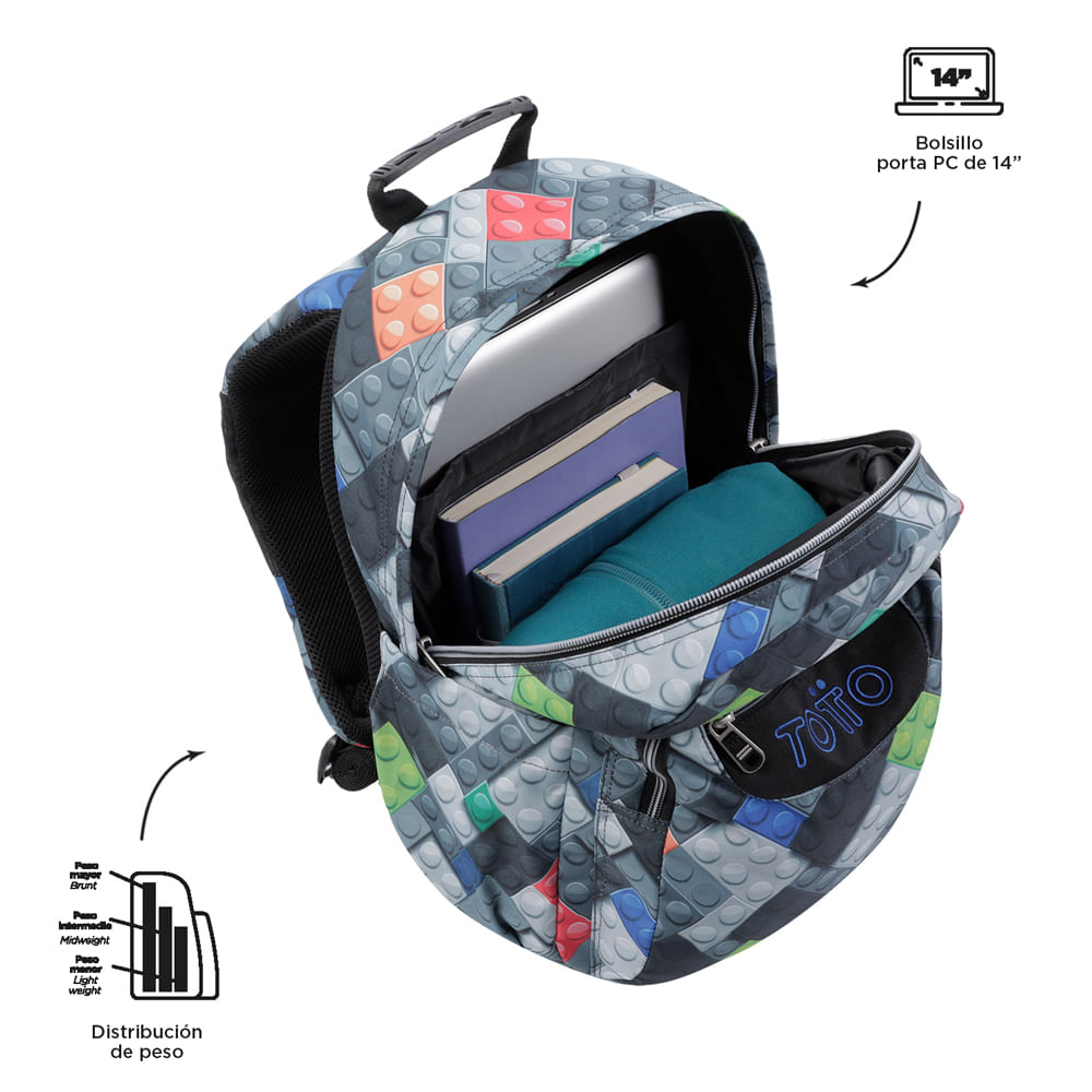 Mochila Totto Acuarela 4yp Ecole | Mochilas | OfficeMax - Kiosko