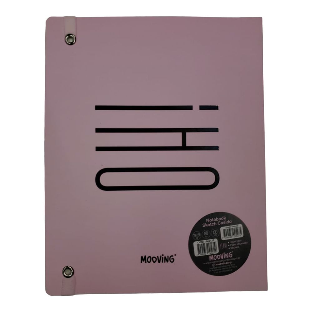 Libreta Notebook Hojas Blancas Mooving 80 hojas Varios Modelos 1 pieza ...