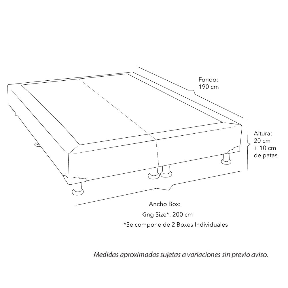 Box King Size Dicasa Dolum Beige Claro | Colchones y Box | OfficeMax ...