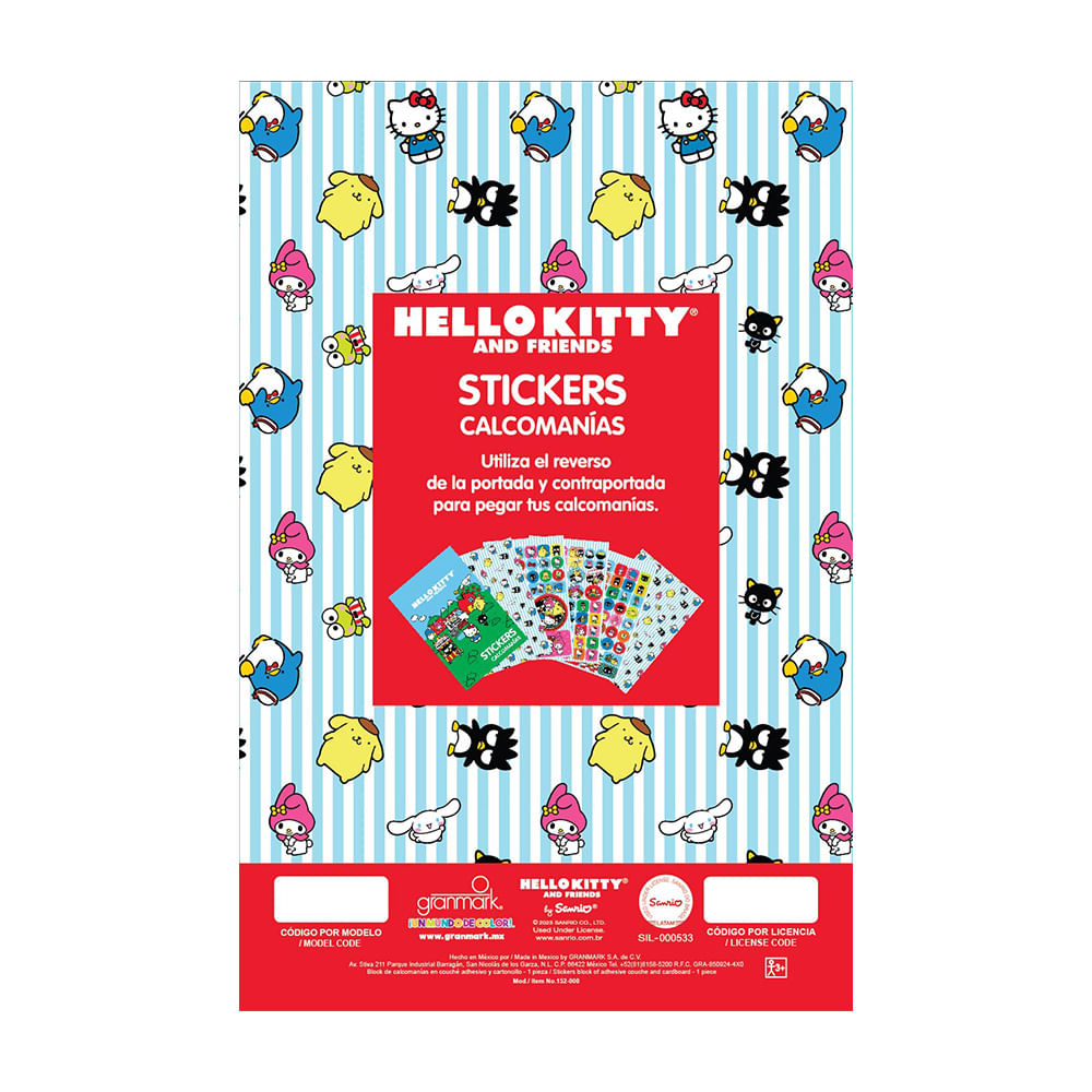 Bloc de Stickers Granmark Kitty and Friends | Stickers | OfficeMax - Kiosko