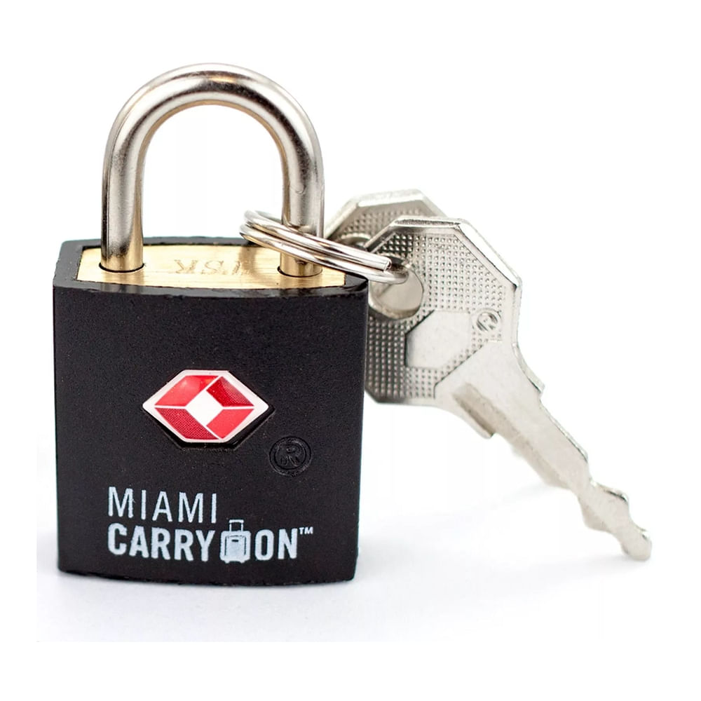 Candado Miami Carry On 2 Llaves Negro | OfficeMax - Kiosko
