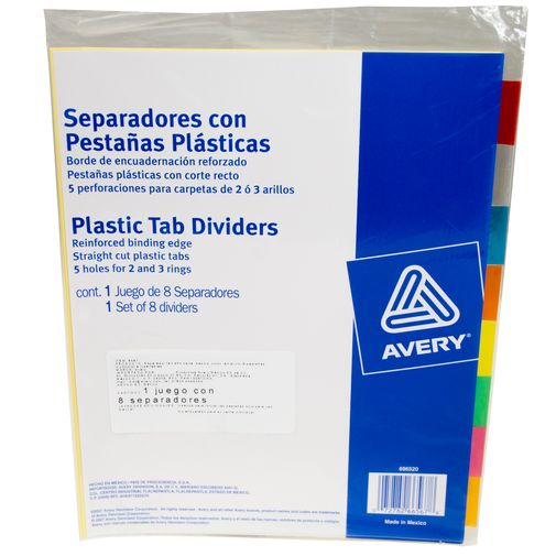 SEPARADOR AMARILLO CARTON 8 PESTANAS MULTICOLOR INSERTABLES - OfficeMax