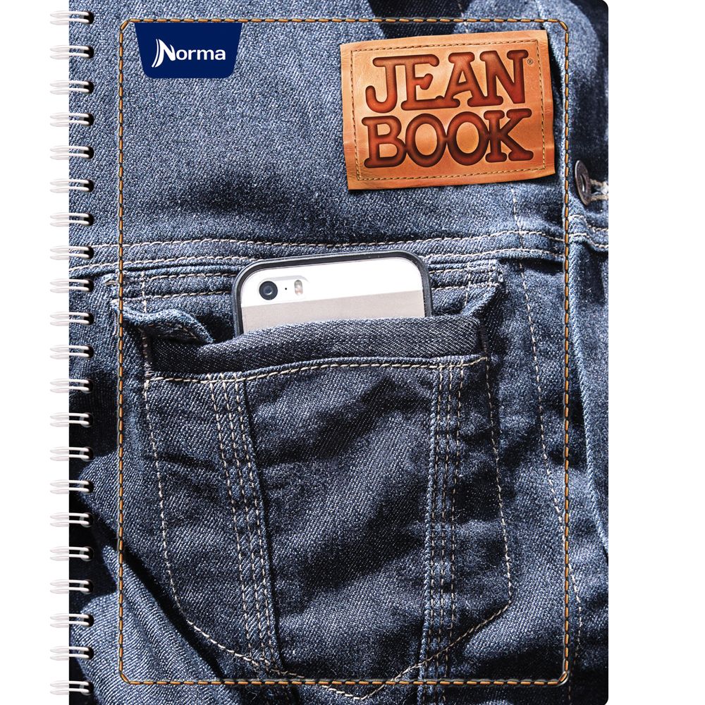 Cuaderno Profesional Cuadro Chico Jean Book 5M 200 Hojas - OfficeMax