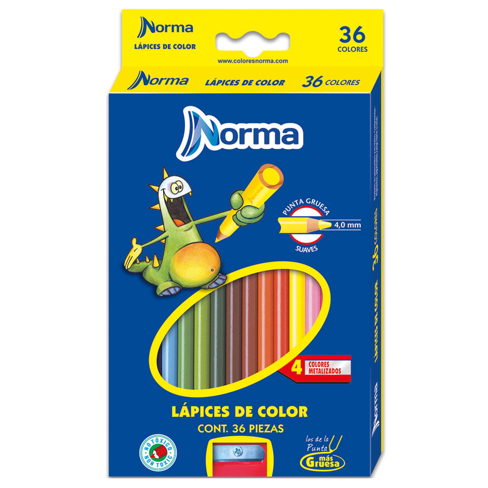 Colores Norma 36 Piezas | Lapices de Colores | Norma - Kiosko