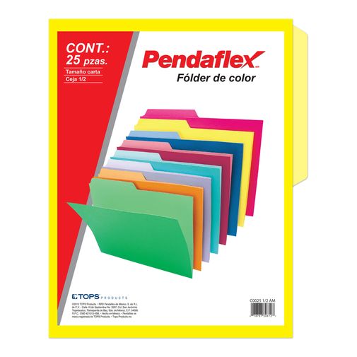 FOLDER AMARILLO CARTA PENDAFLEX 25PZ DOBLE TONALIDAD | Folders ...