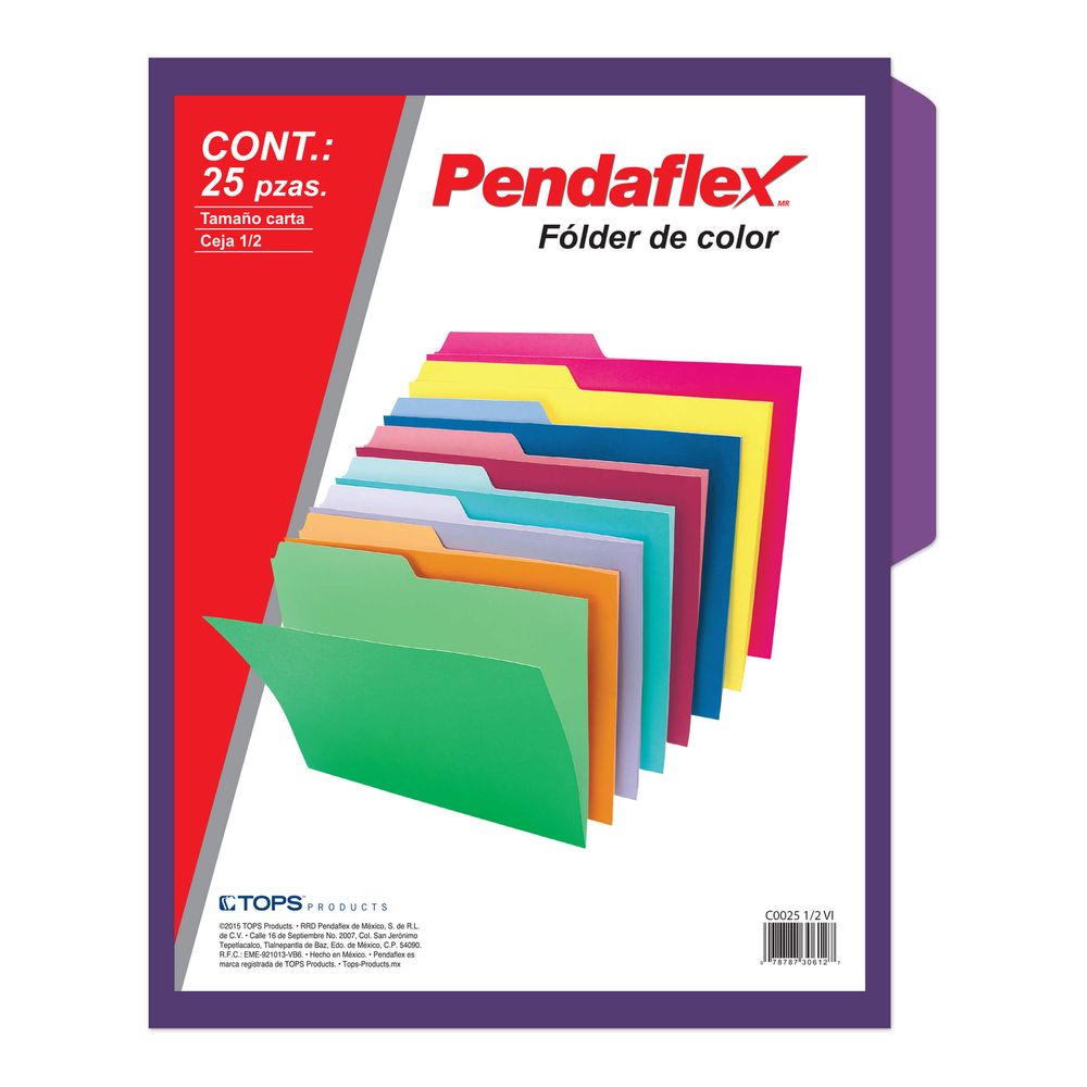 FOLDER VIOLETA CARTA PENDAFLEX 25PZ DOBLE TONALIDAD | Folders ...