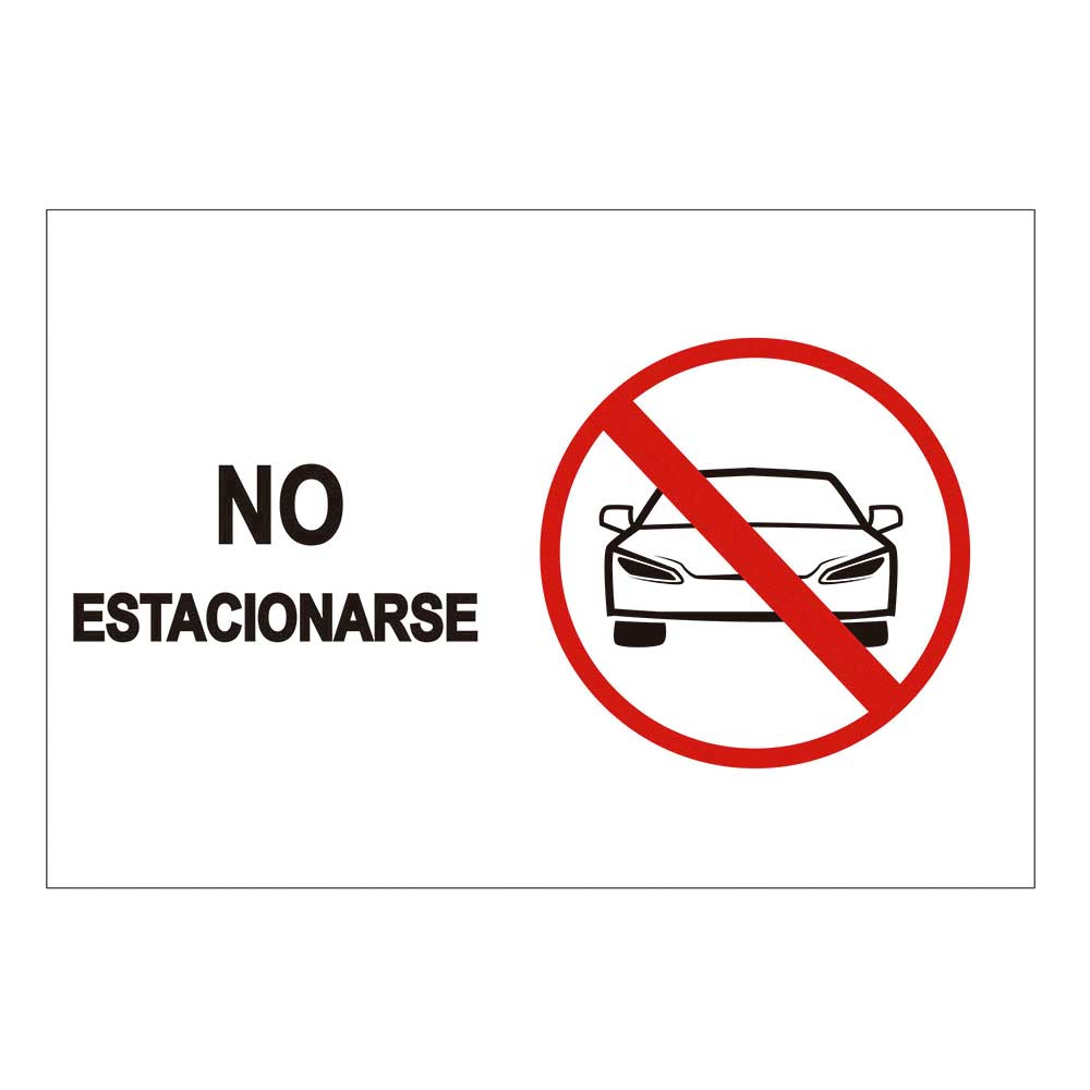 Señalización "No Estacionarse" 35X24 cm. Sigel | Señalización ...