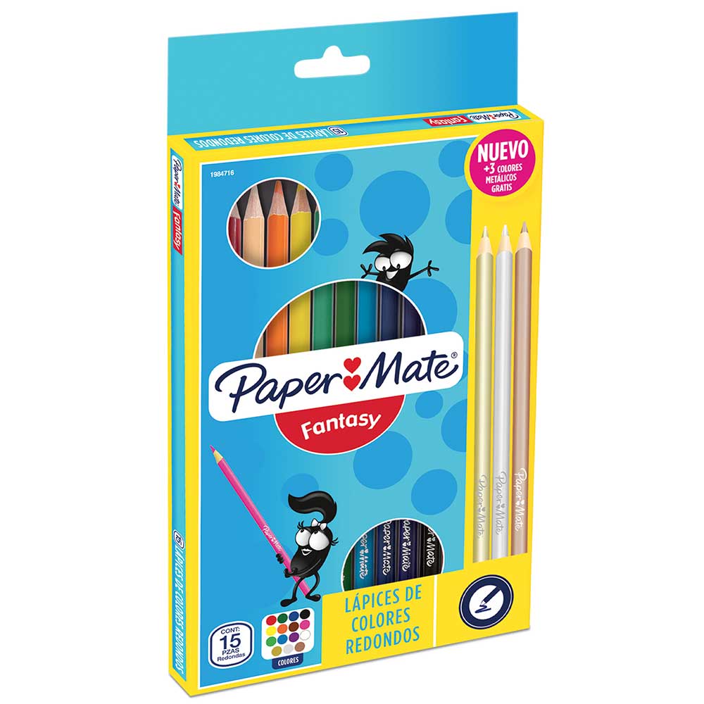 Lápices de Colores Paper Mate 15pz | Colores | OfficeMax - Kiosko
