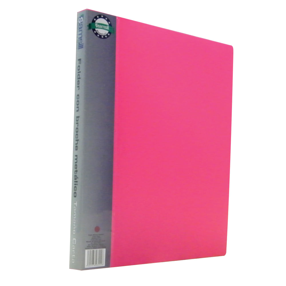 Folder Rosa c/broche metalico | Carpetas | OfficeMax - Kiosko