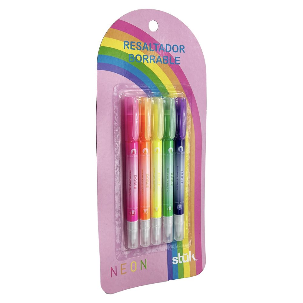 Marcatextos Borrables Stuk Neon 5 piezas | Marcatextos - Kiosko