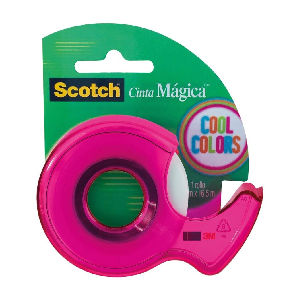 Cinta Adhesiva Scotch Cool Colors 19X16.5 Con Despachador | Cintas ...