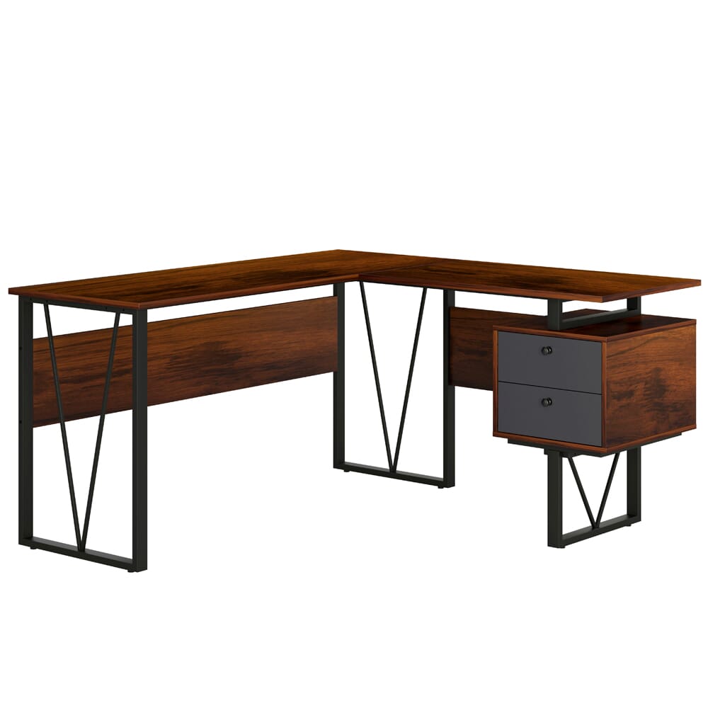 Escritorio en L Sierpe Chocolate | Escritorios En L - Kiosko