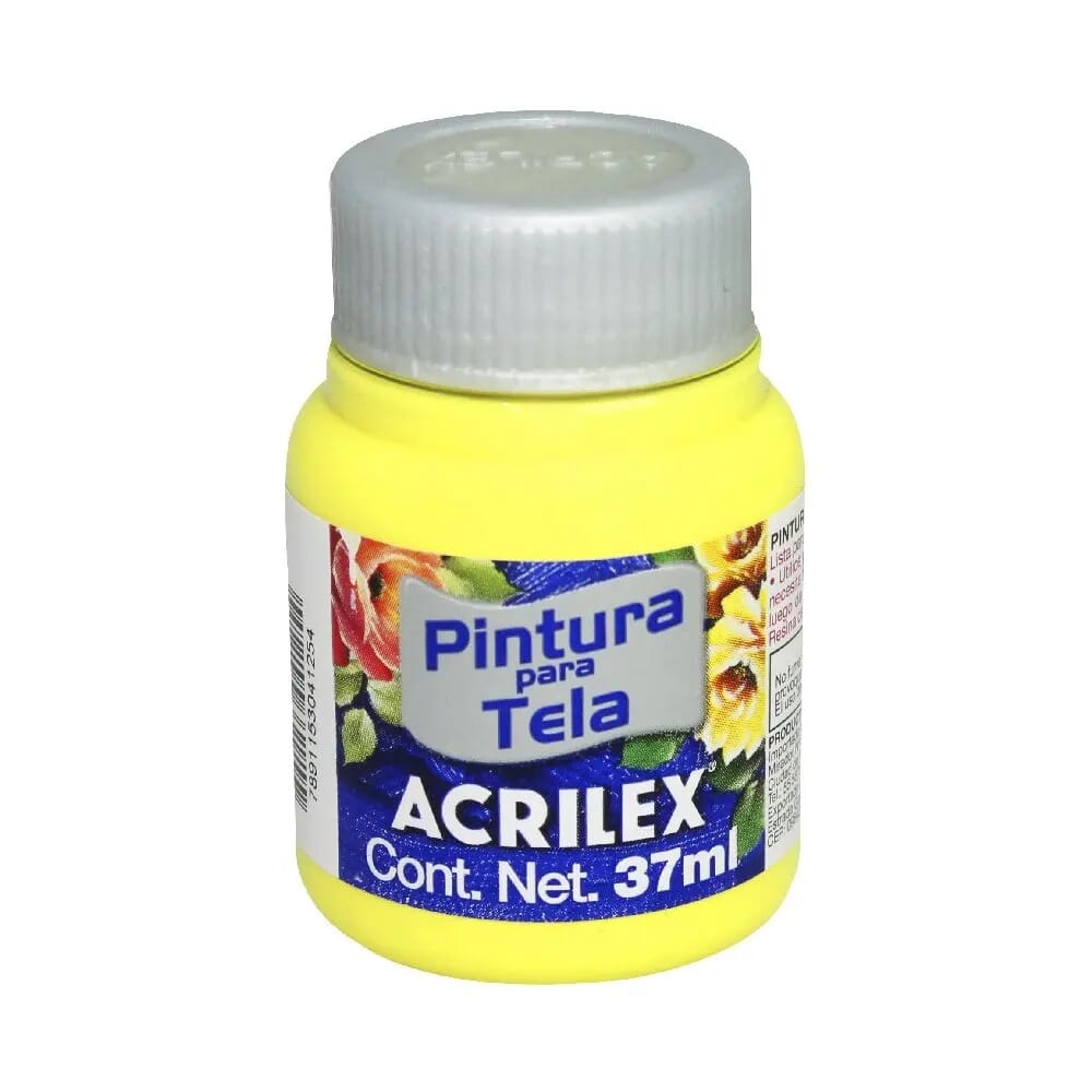 Pintura Acrílica para Tela Acrilex Mate Amarillo Limón 37ml | Pinturas ...