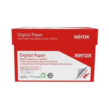 Caja de Papel Tamaño Carta Xerox Marathon 99% Blancura 5000 hojas ...